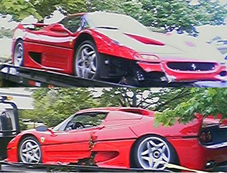 FBI agent crasht in beslag genomen Ferrari F50