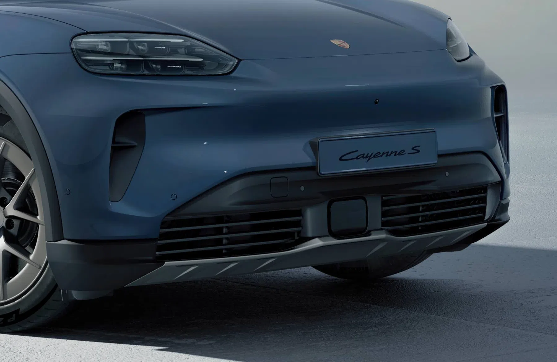 Porsche Cayenne S Electric is hier en heel makkelijk te herkennen!