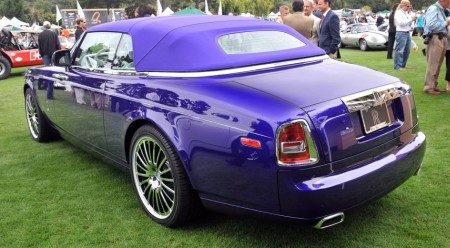 De paarse Phantom Drophead Coupe van Michael Fux
