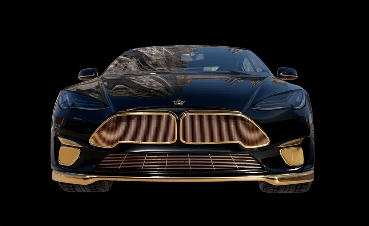 Tesla Model S met 24-karaats goud is kaviaar op wielen